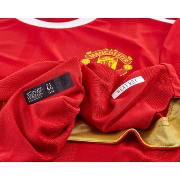 ADIDAS MANCHESTER UNITED HOME AUTHENTIC MEN'S SOCCER JERSEY- 2021/22 ...